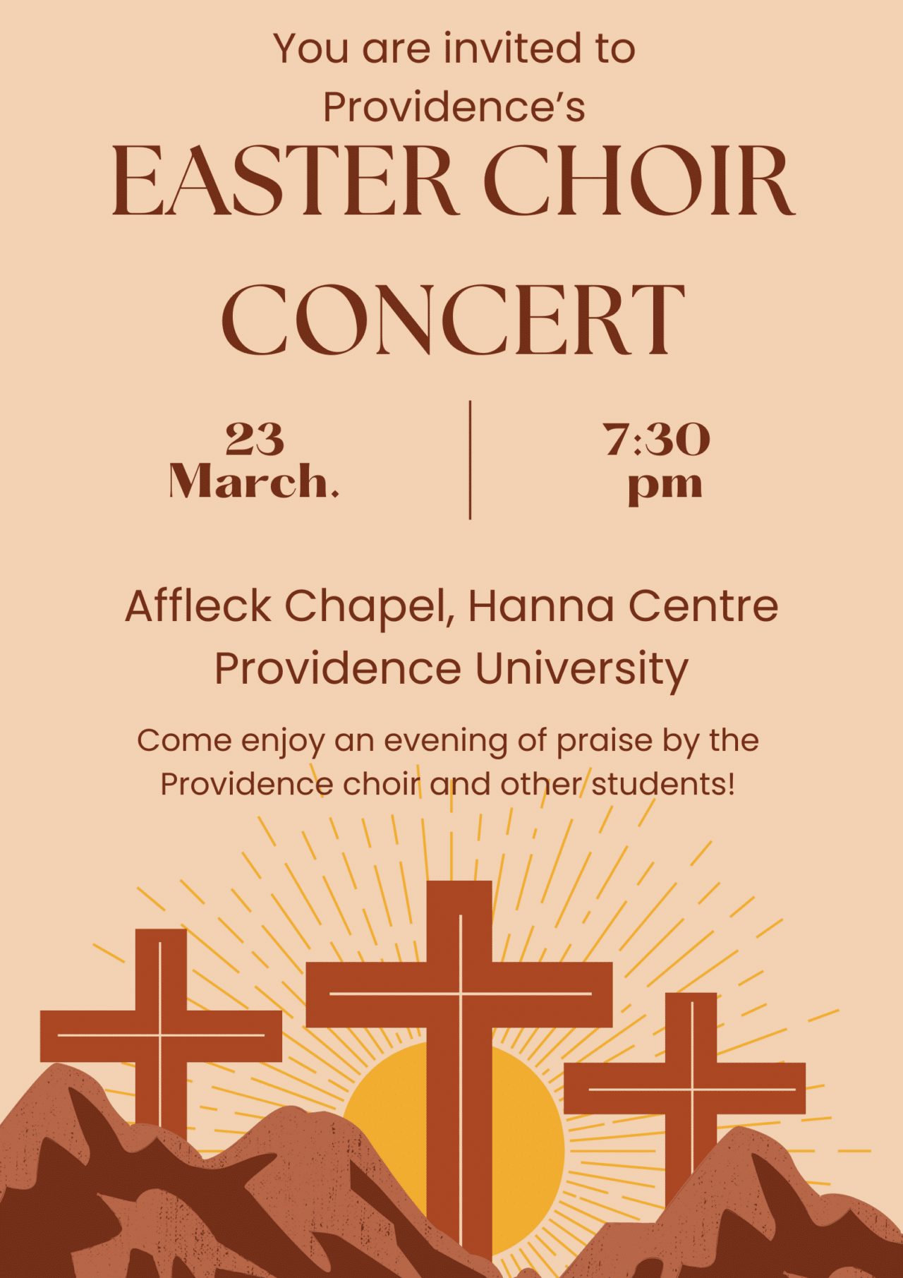 Easter Choir Concert - Providence University College and Theological ...